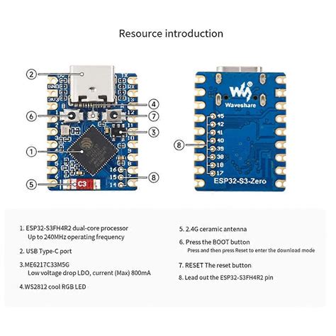 Esp32 S3 Mini Module Dual Core Processor 240mhz Running Frequency Wi Fi And Bluetooth 50
