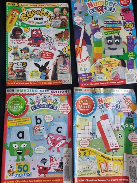 4 X Numberblocks Number Blocks Cbeebies Magazines Numbers Etsy
