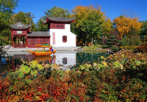 Chinese Garden Of Montreal Botanical Garden Editorial Photography