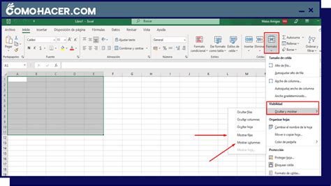 Cómo mostrar celdas ocultas en Excel Optimiza tus hojas de Excel ocultando las celdas Cómo