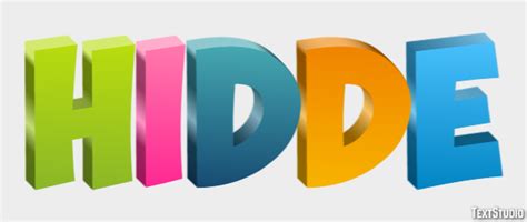 Hidde Tekst Effect En Logo Ontwerp Voornaam