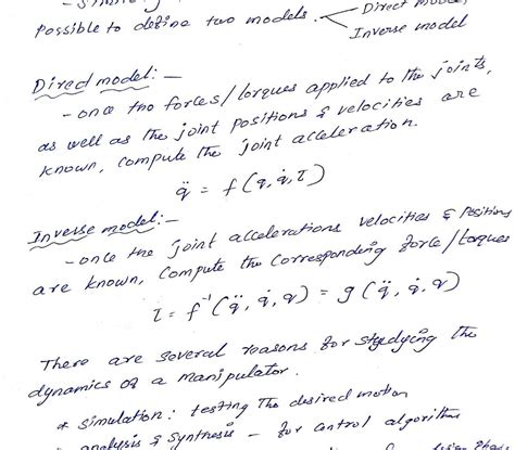 mechatronics engineering robotics hand written notes for robot