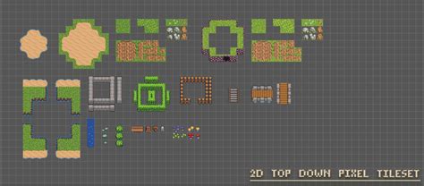 2D Top down pixel tileset - AssetsDeals.pro