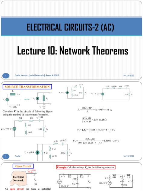10 network theorems pdf electrical network electrical impedance