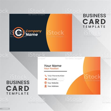 창의적이고 깨끗한 기업 명함 템플릿입니다 벡터 그림입니다 문구 디자인 0명에 대한 스톡 벡터 아트 및 기타 이미지 0명