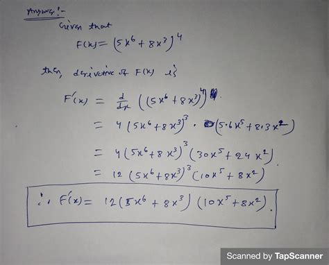 [solved] find the derivative of the function f x 5 x 6 8 x 3