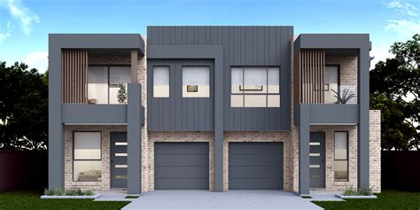 Cool Duplex Facades Narrow Block House Designs Clarendon Homes