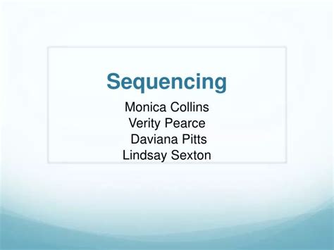 PPT Sequencing PowerPoint Presentation Free Download ID