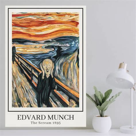 The Scream 1893 By Edvard Munch Poster Zazzle