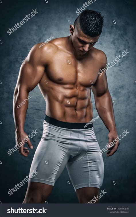 Shirtless Athletic Confident Muscular Handsome Man Stock Photo Shutterstock