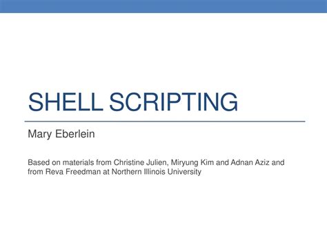 Ppt Shell Scripting Powerpoint Presentation Free Download Id8902123