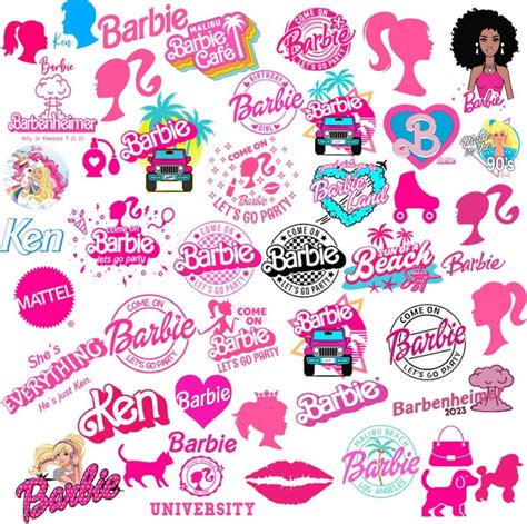 Barbi Svg Bundle Pink Logo Barb Svg Bundle Girls Svg Svg Files For Cricut Girl Svg Sticker