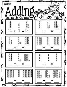 Adding Tens And Ones Place Value Addition St Patrick S Day TPT