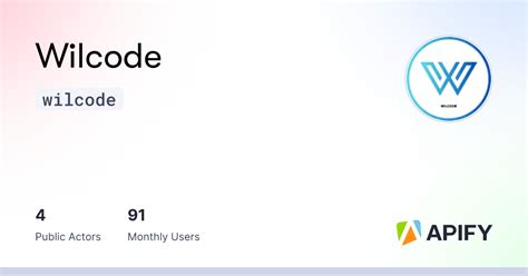 wilcode wilcode · apify