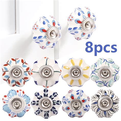 Grusce Art Cabinet Pulls Premium Antique Finish Rustic Ceramic Knobs