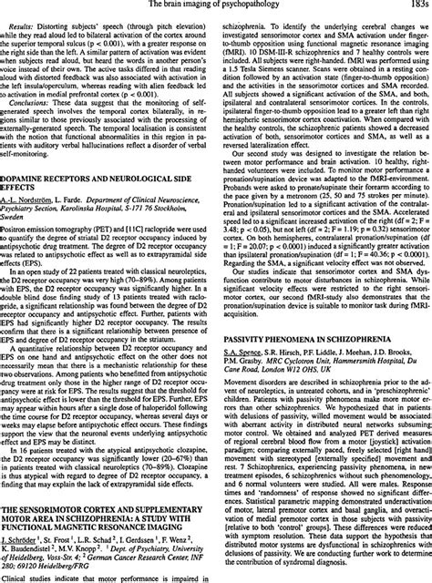 Passivity Phenomena In Schizophrenia European Psychiatry Cambridge Core