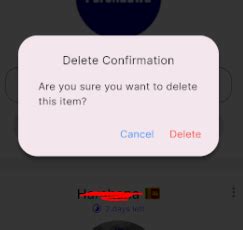 Custom Showdialog Delete Confirmation