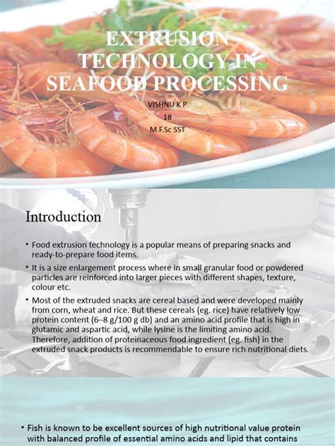 Extrusion Technology In Seafood Processing Pdf Extrusion Food And Drink