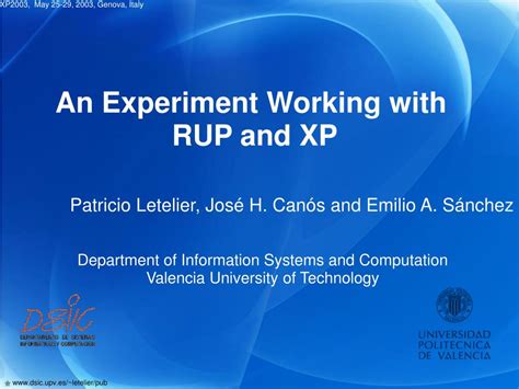 Ppt An Experiment Working With Rup And Xp Powerpoint Presentation Free Download Id 4528109