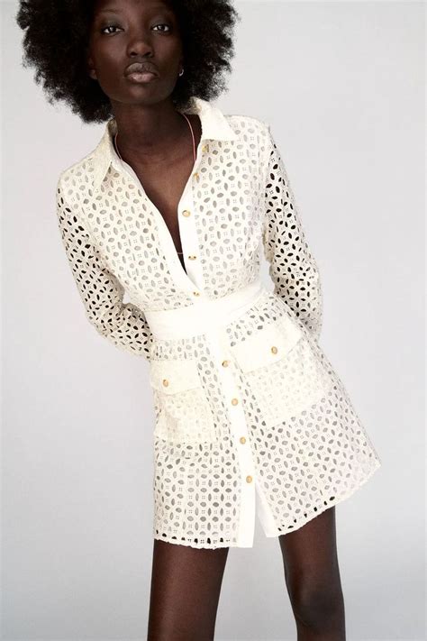 El Vestido Corto Blanco Y Con El Diseño Más Elegante De Zara Dress