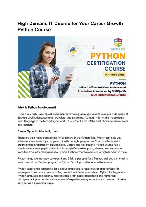 ppt python training course in ahmedabad skilliq powerpoint