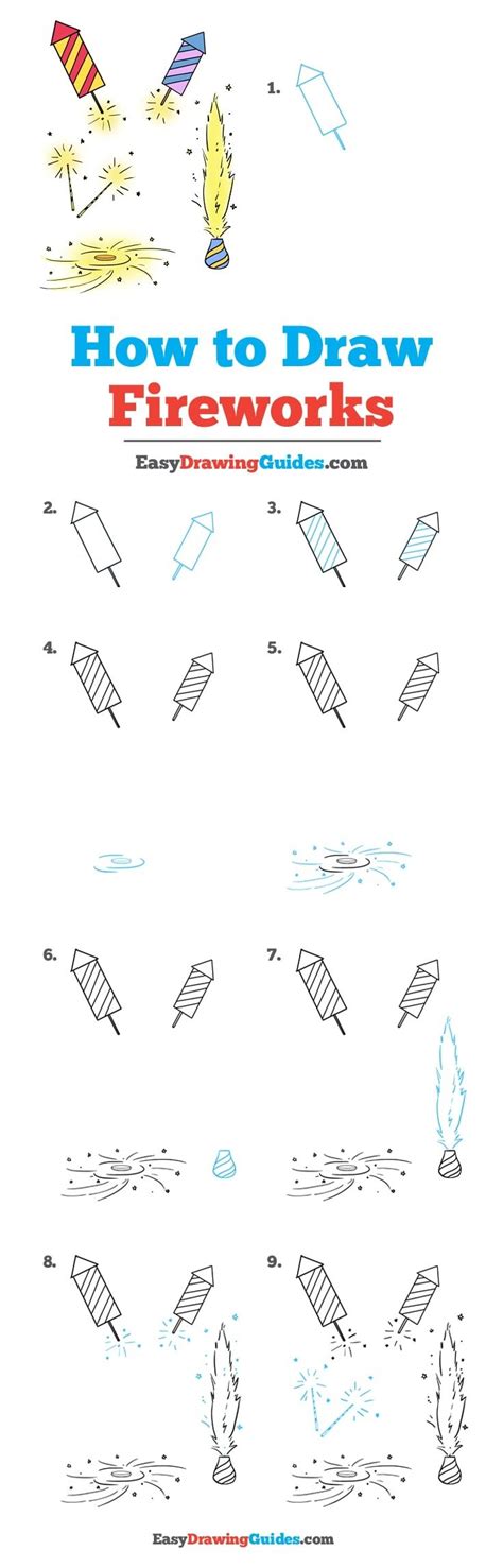 How To Draw Fireworks Really Easy Drawing Tutorial