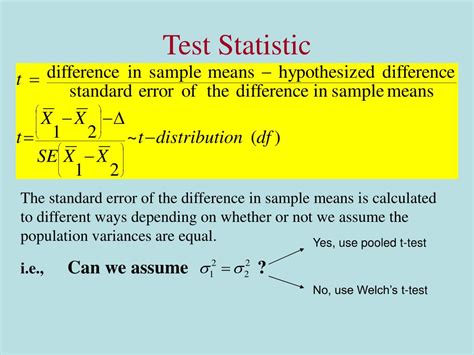 ppt comparing two population means powerpoint presentation free