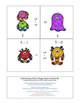 Subtract Numbers Digital Math Activities Google Classroom Distance Learning HoJo S