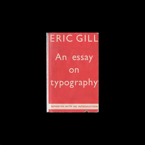 Eric Gill An Essay On Typography Sheed And Ward London C 1940s1950s