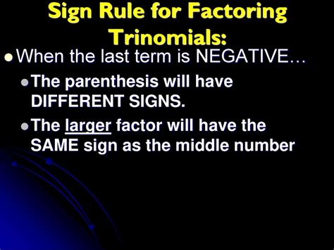 Factoring Trinomials Ppt Download