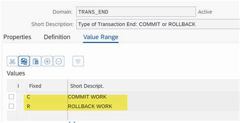 Commit Work And System Events Sapcodes