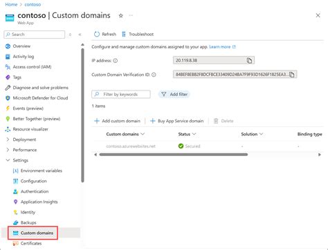tutorial create custom azure dns records for a web app microsoft learn