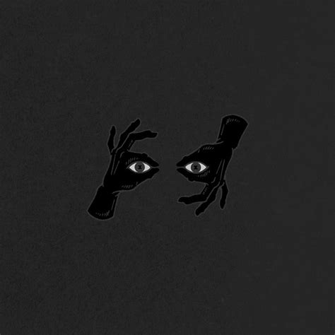 perspective hands forming eyes peering through the darkness eye
