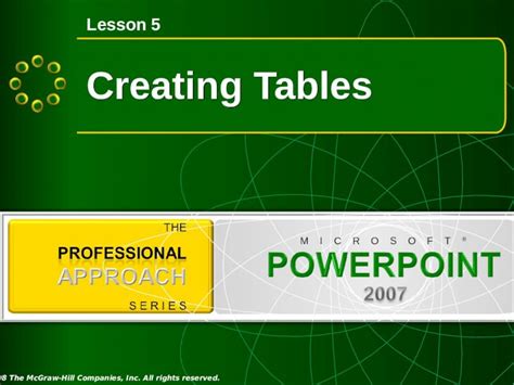 Ppt Creating Tables Dokumentips