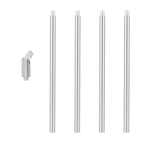 Oyezvary M10 Threaded Extension Rod Kit Brushed Nickel 4 Pack 10 Inch