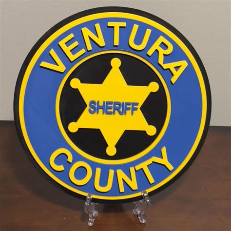 Ventura County Sheriff Police 3d Display Patch Embossed 9 Plaque Etsy