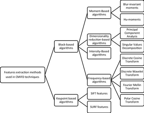 Classification Of The Selected Feature Extraction Methods Used In Cmifd