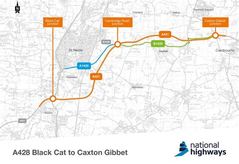 New Road Numbers Confirmed For A428 Black Cat To Caxton Gibbet Upgrade