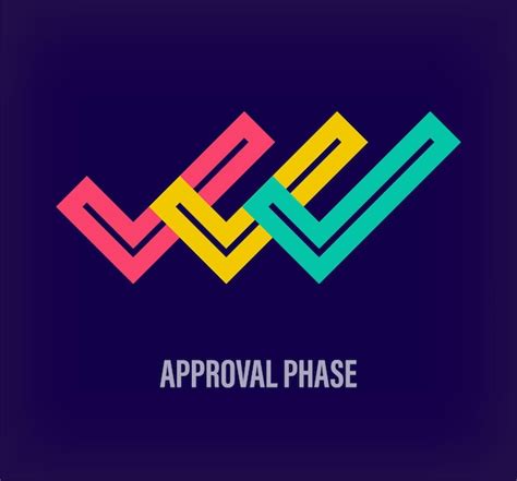 Premium Vector Creative Sequential Approval Phase Logo Unique Color