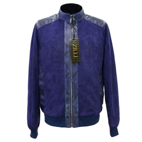 Luxury Python Trim Suede Jacket Leather Guys Luxury Leather Jackets