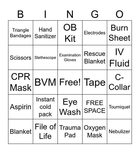 Ems Bingo Card