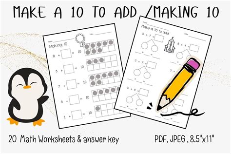 Making Ten To Add Worksheets Graphic By HappyDesign Creative Fabrica
