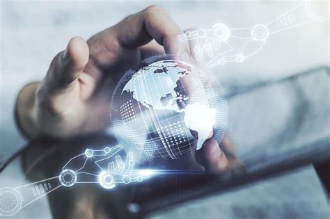 Premium Photo Creative Concept Of Robotics Technology With Globe Premium Photo Creative Concept Of Robotics Technology With Globe