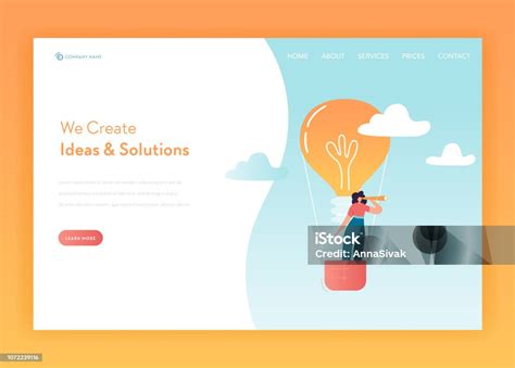 창조적인 아이디어와 비즈니스 솔루션 페이지를 방문입니다 브레인 스토밍과 비즈니스 여자 캐릭터와 전구 웹 페이지 및 웹사이트에 대 한 혁신 개념 벡터 일러스트 레이 션 개념에