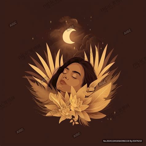 Ai创作图治愈插画设计 黄莲包装插画 月亮仙女插画 好睡眠插画 金丝菊插画 插画临摹 刺桐花女插画 装饰感插画 欧美插画 欧美国外插画 金丝菊包装插画 欧美风插画 高品质插画 高级感插画 梦幻