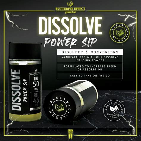 Lemon Power Sip 1pk Edibles Butterfly Effect By Grow Ohio