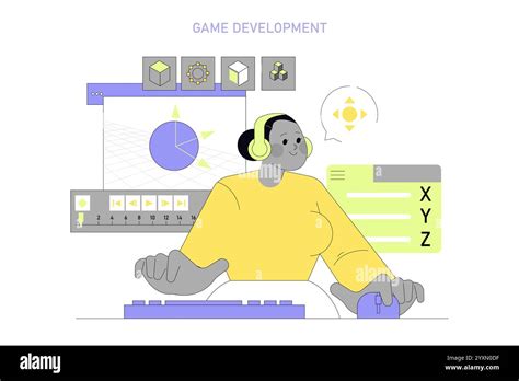 Women In Technology Concept Female Game Developer Working On Computer Graphics Showcasing