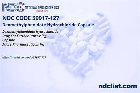Ndc 59917 127 Dexmethylphenidate Hydrochloride Capsule