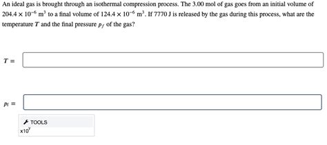 Solved An Ideal Gas Is Brought Through An Isothermal