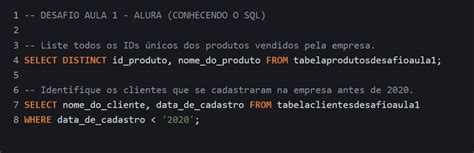 [projeto] desafio aula 1 conhecenco o sql sqlite online conhecendo